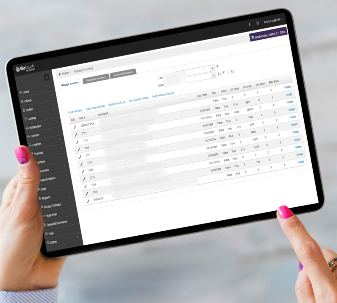 Web Based Inventory Management Solutions | BioTouch